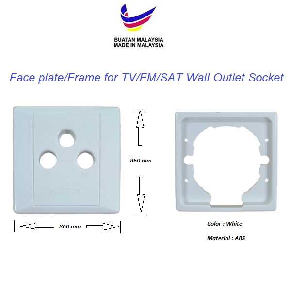 High Quality SMATV Faceplate / Frame for TV/FM/Sat Wall Outlet | Shopee ...