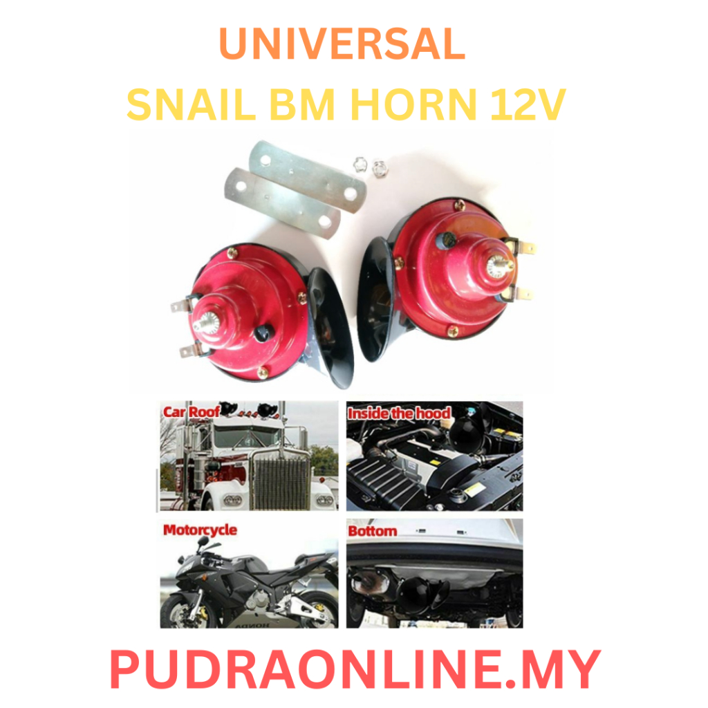 2PCS SNAIL BM HORN 12V SUPER LOUD | Shopee Malaysia
