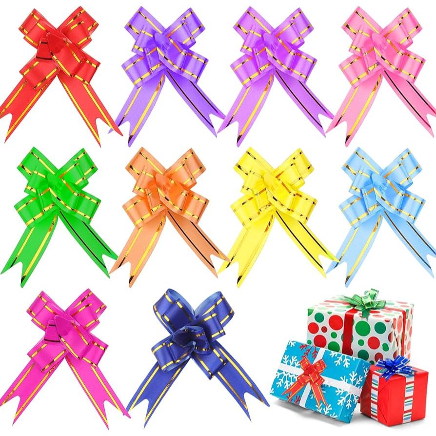 AKINA SAVE 10’s 50mm Big Pull Flower Ribbon with Gold Liner Ribbon ...