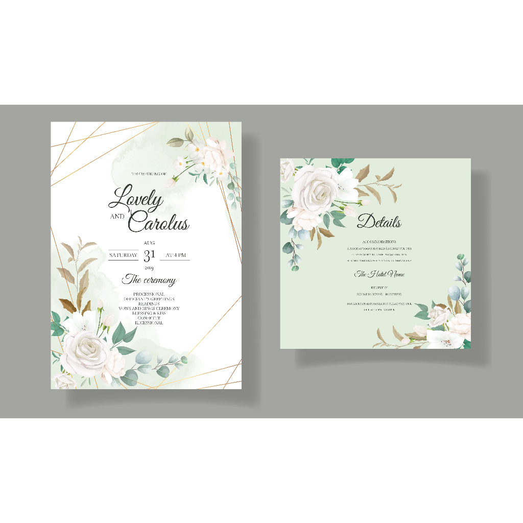 Wedding Invitation Template 4 | Shopee Malaysia