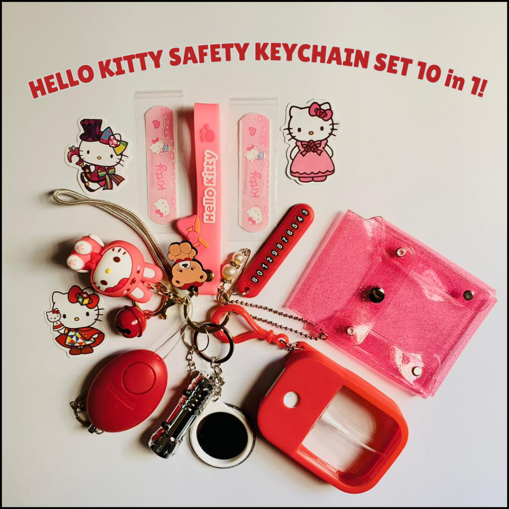 Sanrio Family HELLO KITTY Safety Keychain Set Multipurpose Adult Kids ...