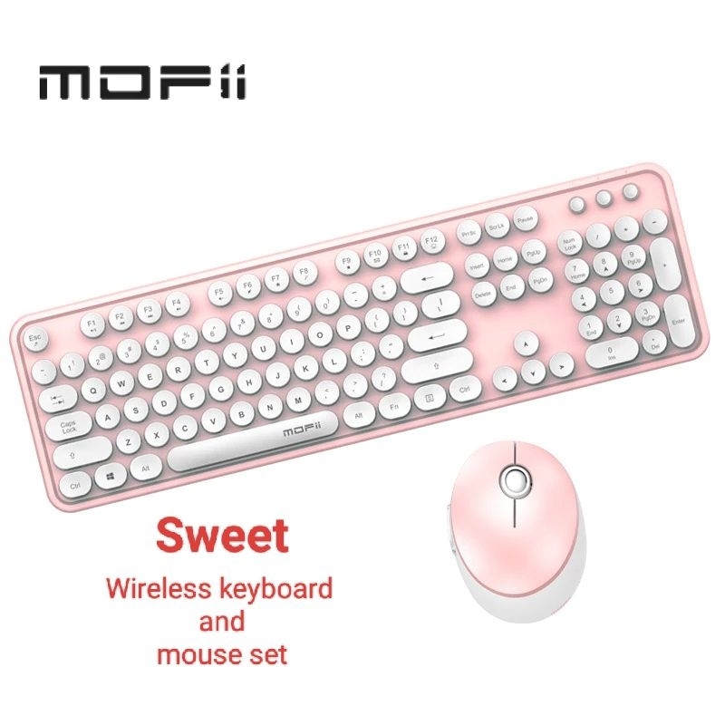 MOFII Sweet Wireless Keyboard and Mouse Set + free batteries | Shopee ...