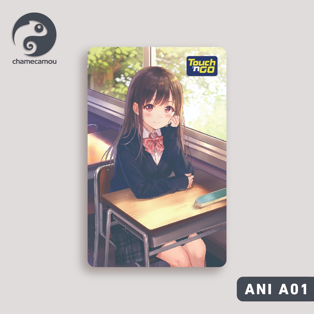 Anime Girl v1 - Sticker For Touch n Go Card (Waterproof, High Quality ...