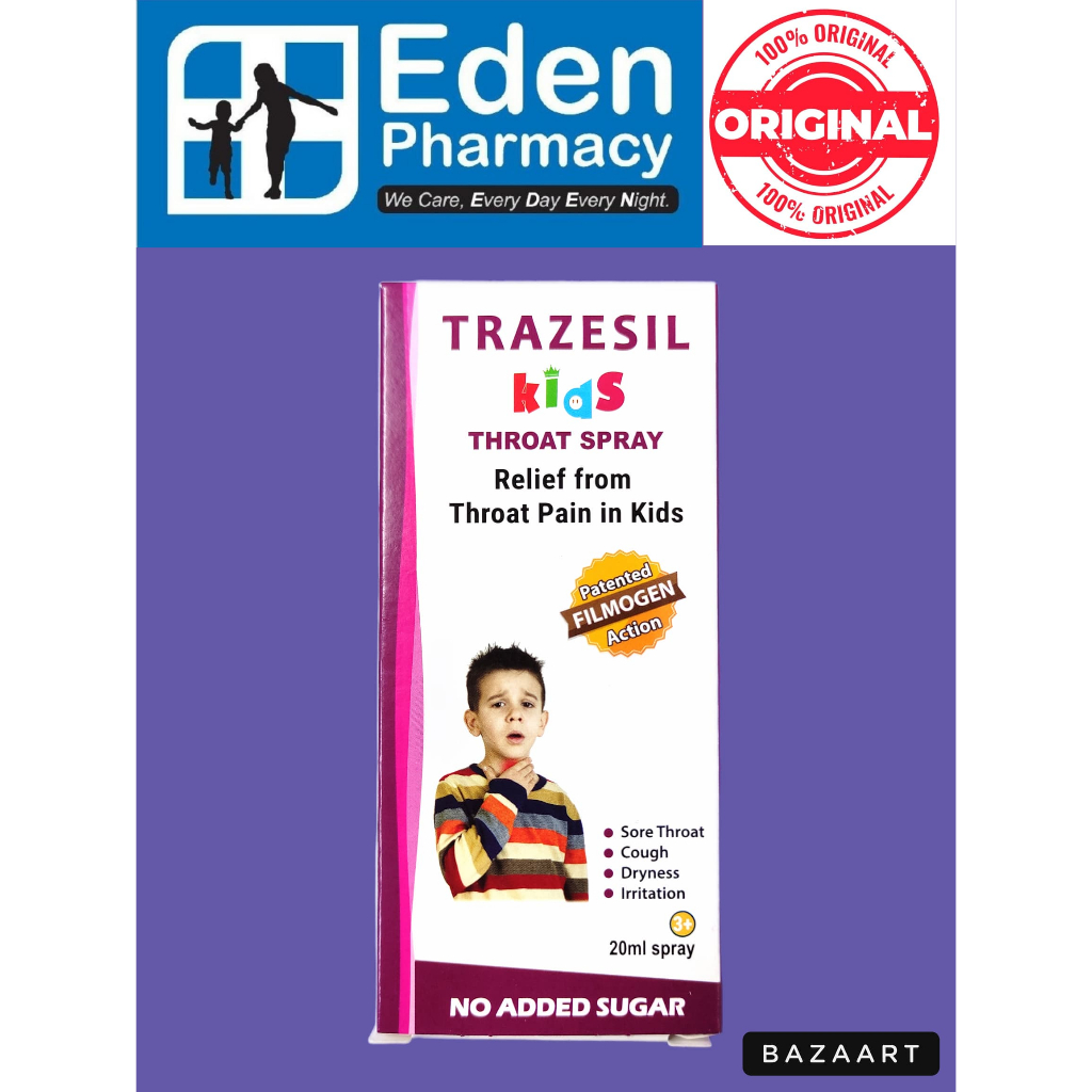 Trazesil Kids Throat Spray Relief from Throat Pain in Kids ( 20ml ...