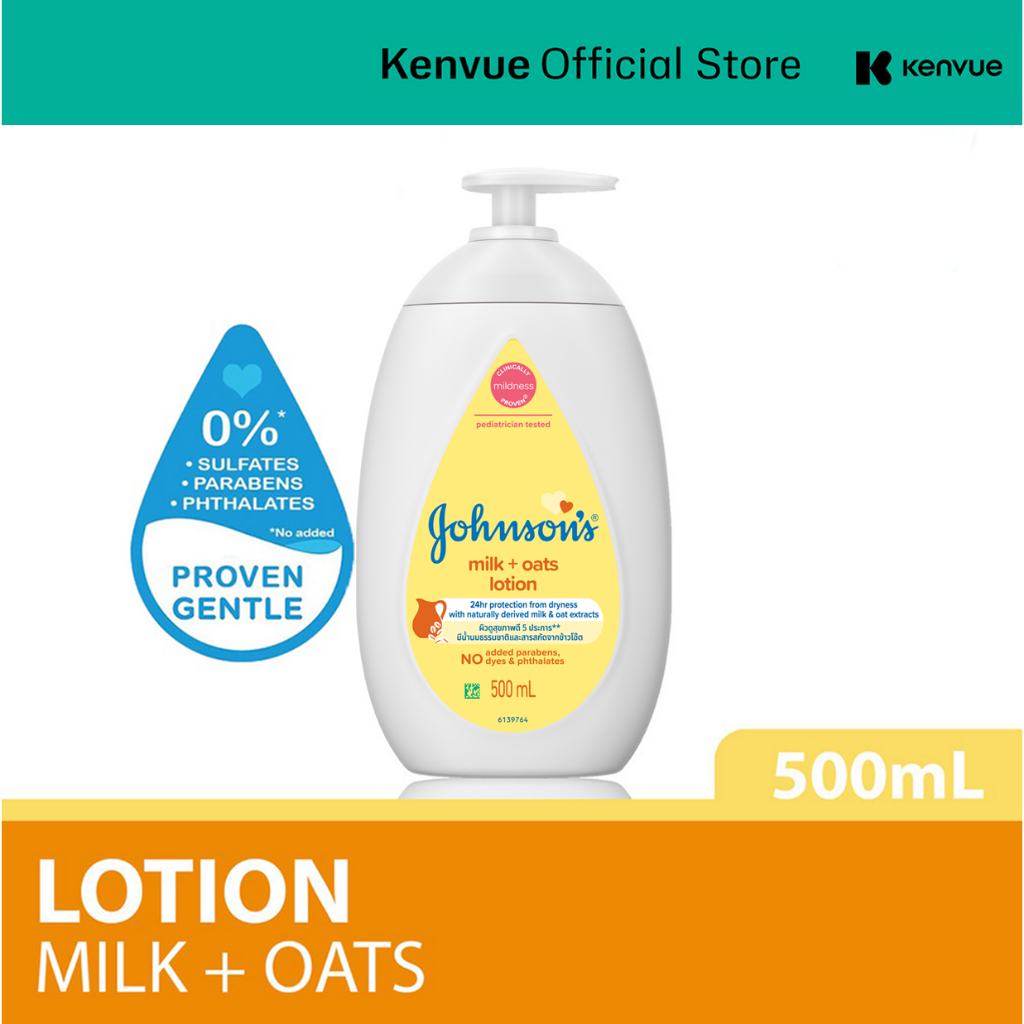 Johnson's Baby Milk + Oats Lotion 500ml | Shopee Malaysia
