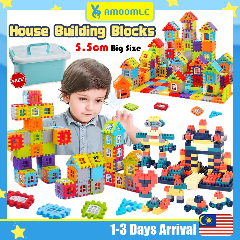 240Pcs Child Kids Block Toys Assemble Puzzle Educational Toys House ...