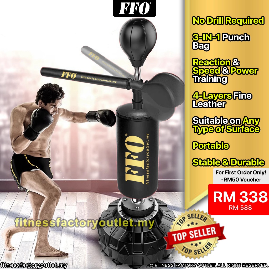 FFO Standing Punch Bag Reflex Spinning Bar Rotate Speed Ball Reaction ...