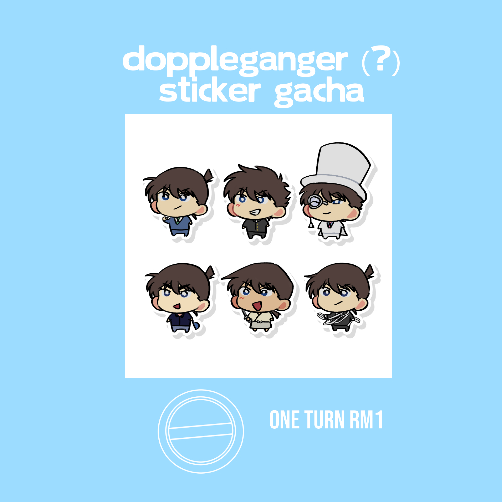 Detective Conan Sticker Gacha - Doppelganger gang | Shopee Malaysia