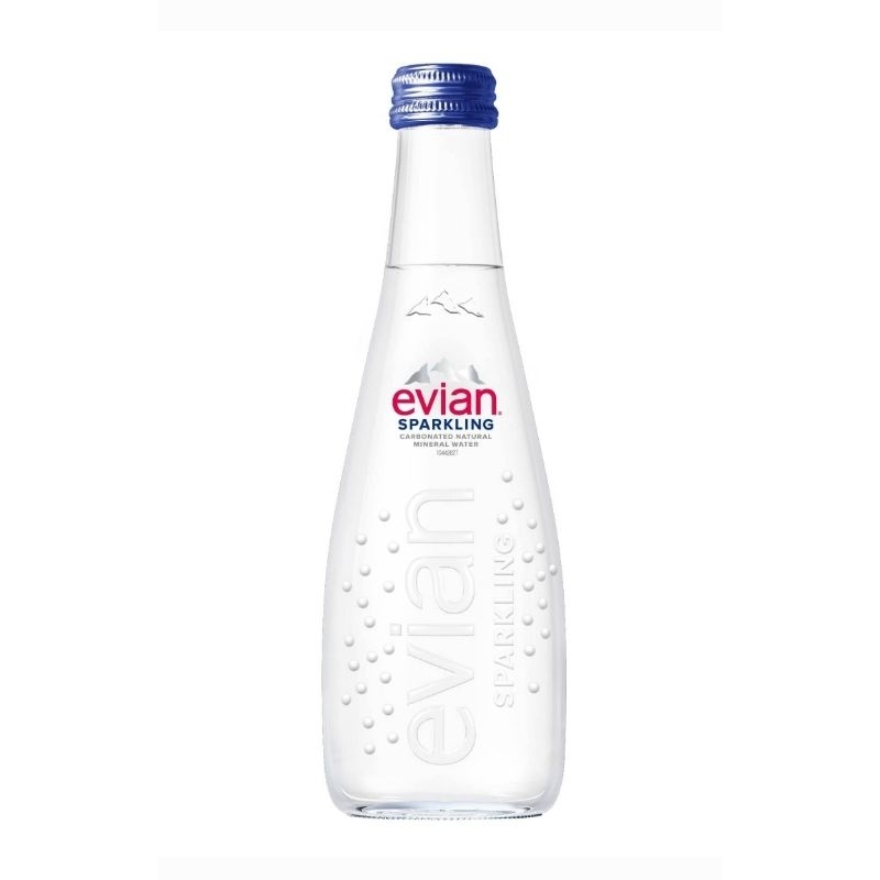 Evian Sparkling Natural Mineral Water Glass (330ml) NATIONWIDE DELIVERY | Shopee Malaysia