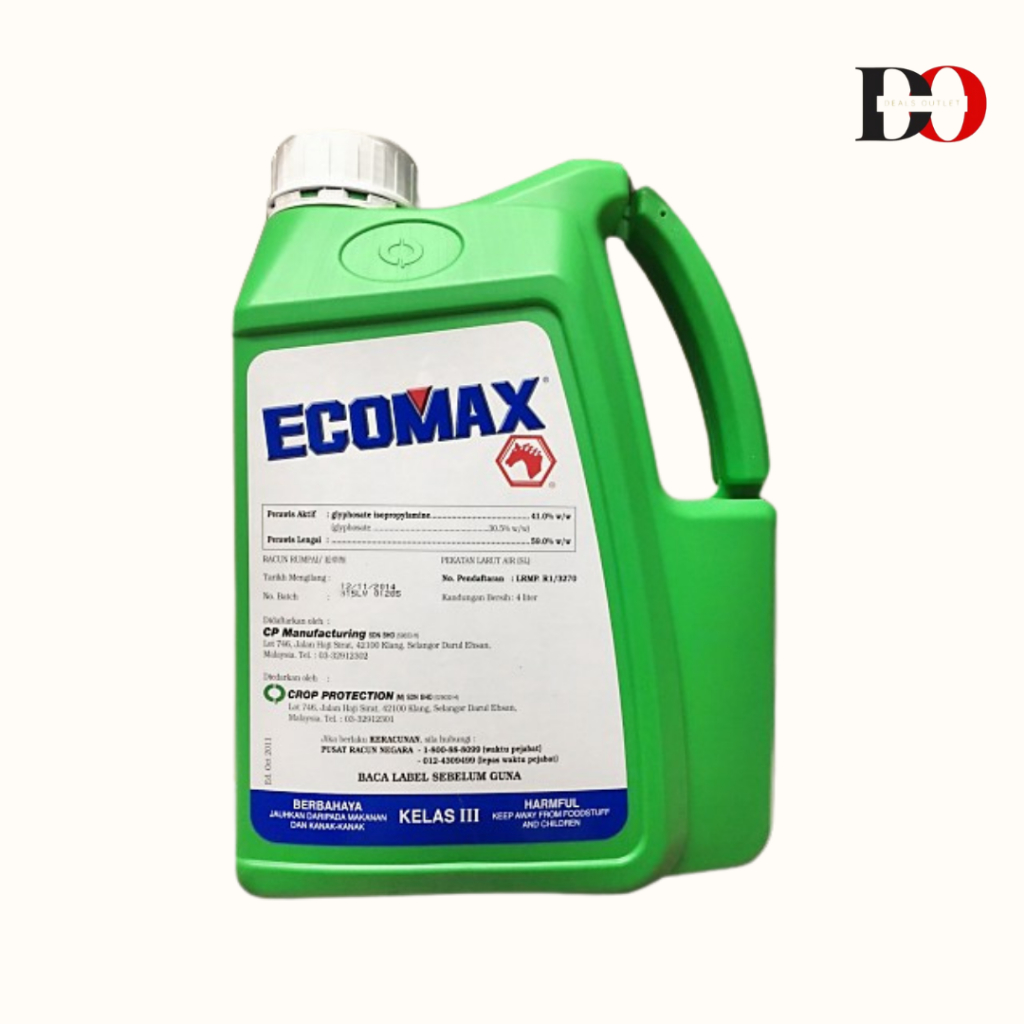 4L ECOMAX Glyphosate 41% Weed Killer (Racun Rumput Lalang/Ubat rumput ...
