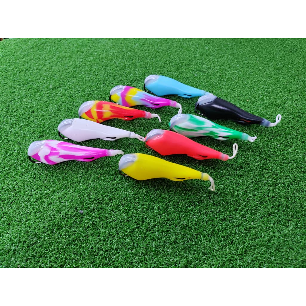 1Pcs Floating Jump Frog Toman 9cm/15g Soft Frog Lure Topwater Frog Bait ...