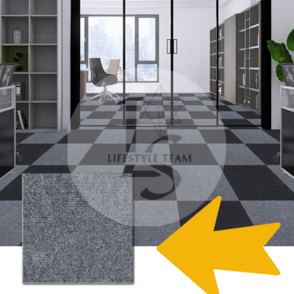 Lifestyle Multi-coloured Self Adhesive Washable Carpet Tiles Floor Mat ...