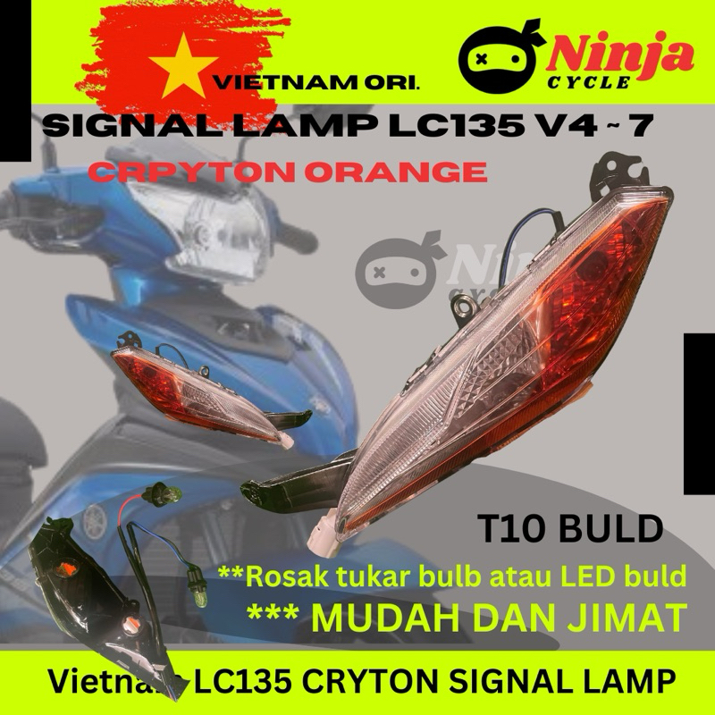 Yamaha signal lamp crypton vietnam lc135 v4 v5 v6 v7 [ boleh tukar bulb ] | Shopee Malaysia
