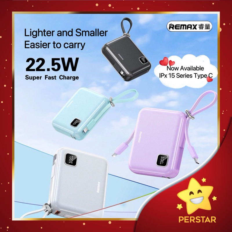 [ Super Mini] REMAX RPP-579 Support IP15/ RPP-652 Super Mini Thin Super ...