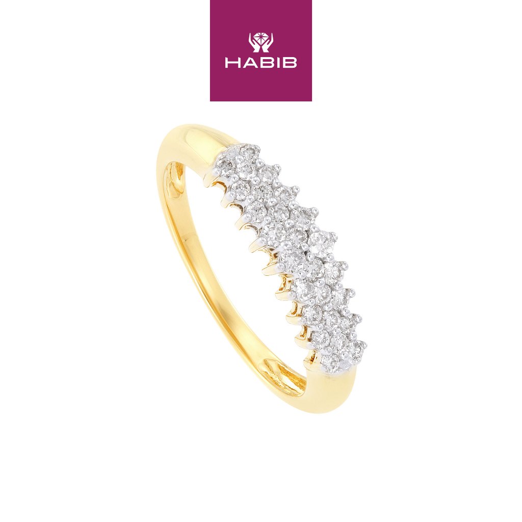 HABIB Tapered Shared Prong Diamond Ring in 375/9K Yellow Gold 24816 ...