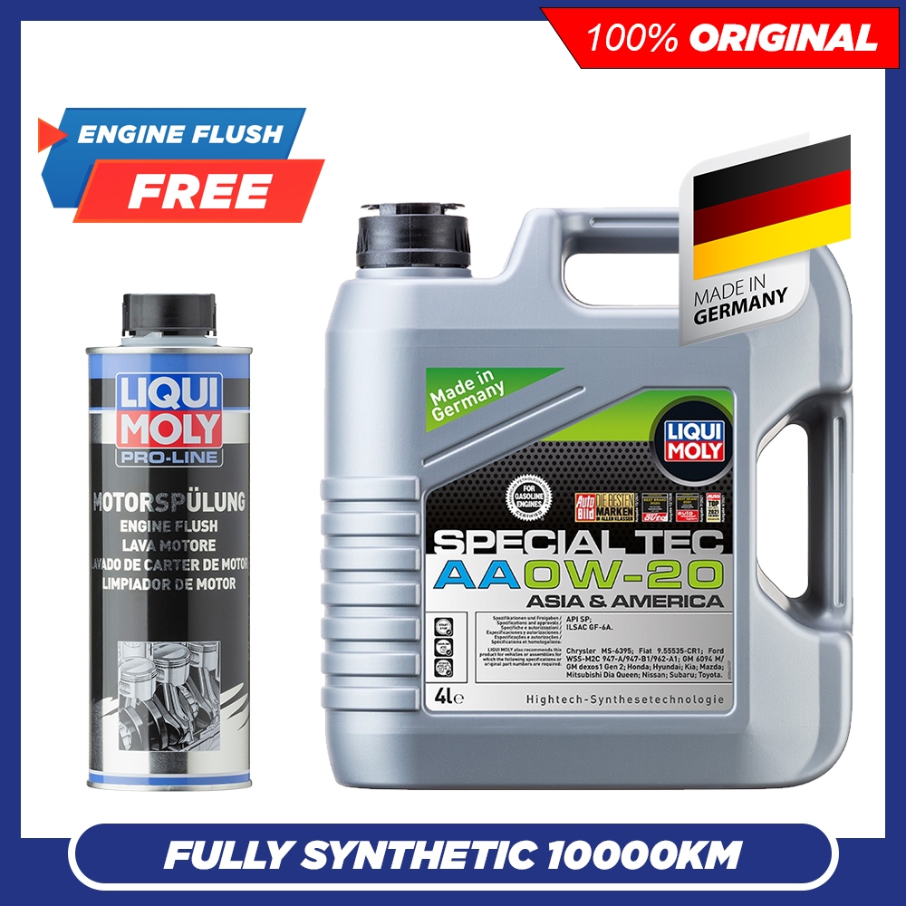 (WITH LM ENGINE FLUSH) LIQUI MOLY SPECIAL TEC AA 0W20 SP Fully Synthetic Engine Oil 4L | Shopee ...