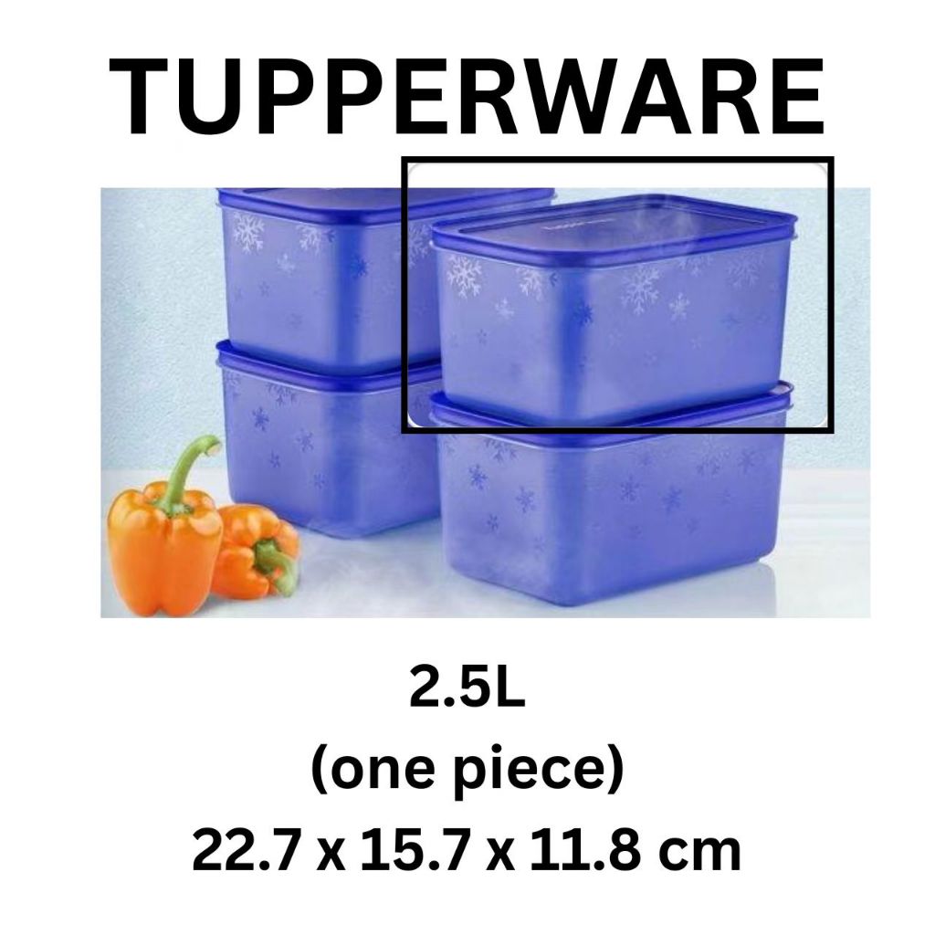Chill Freez Blue #tupperware #chill #Freezer #2.5L #1L #Containers # ...