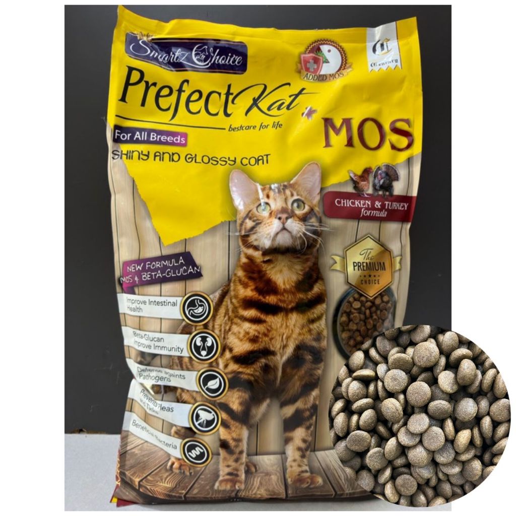 ( REPACK ) Prefect Kat Smart Choice + MOS Cat Dry Food 1kg | Shopee ...