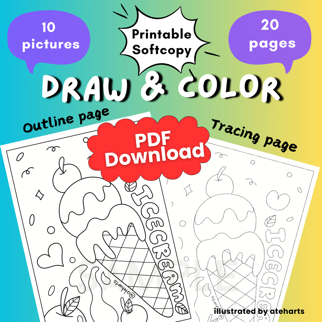 [PDF] Digital Printable Colouring Sheets for kids | Kertas Mewarna ...