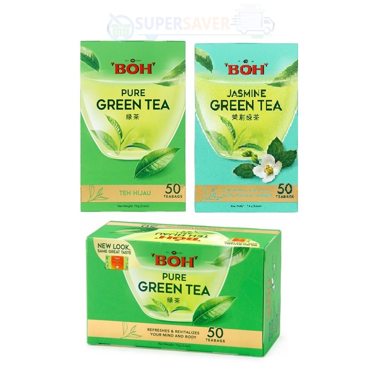BOH Green Tea / Sencha/ Pure Green Teabag/ Jasmine Green Tea Teabag (50 ...
