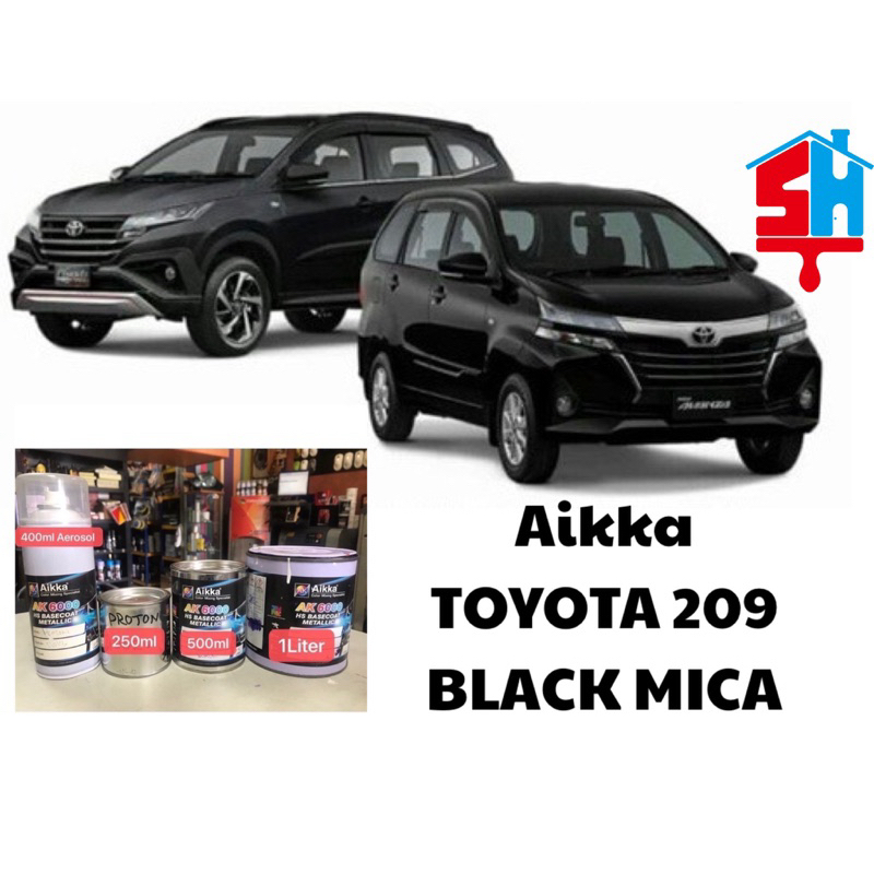 AIKKA TOYOTA BLACK MICA 209 OEM 2K CAR PAINT M0000059 | Shopee Malaysia