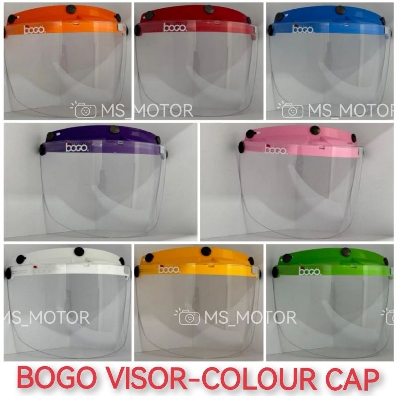 BOGO VISOR CLEAR COLOUR CAP VISOR HELMET MHR MS88 SGV VISOR BOGO BG-05 ...