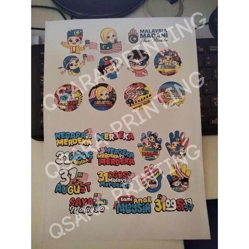 Mix Sticker Tema Merdeka A4 size Buku Skrap | Shopee Malaysia