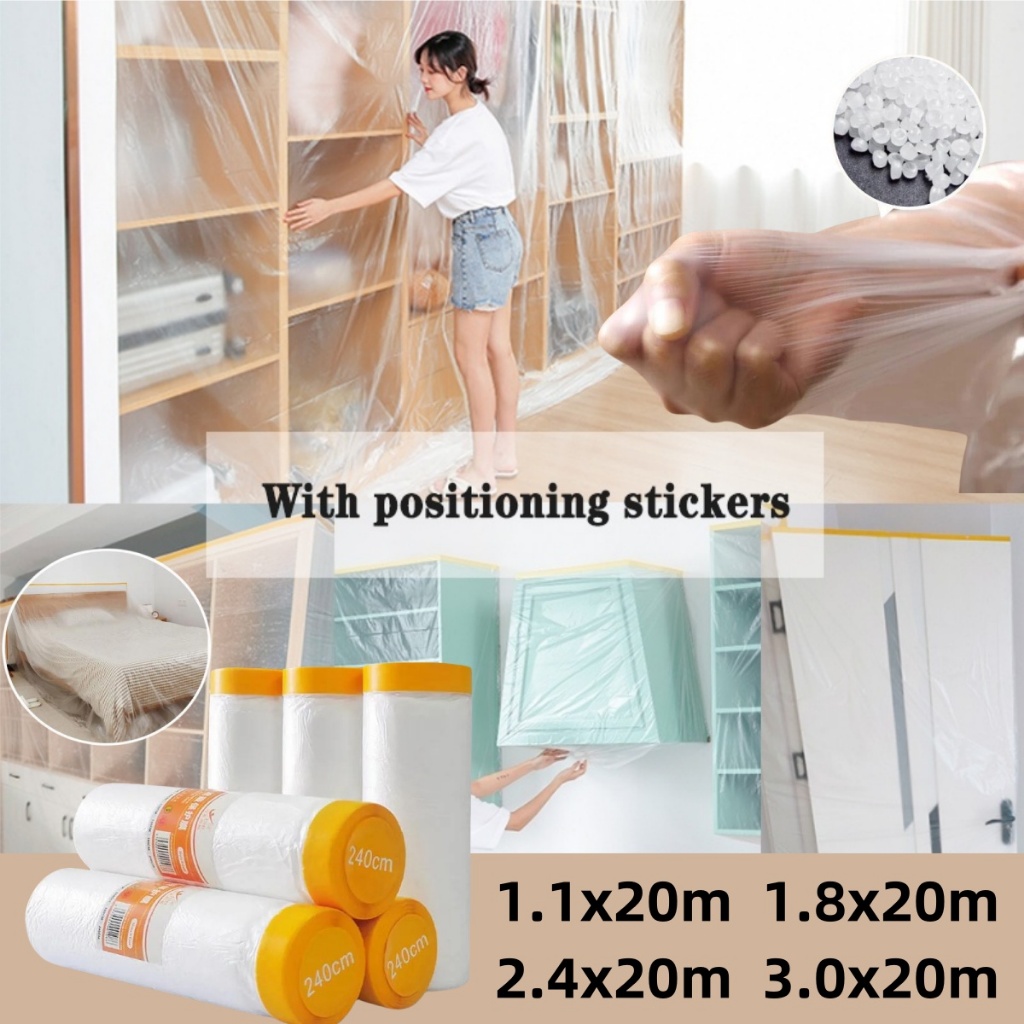 Furniture Dust Cover Masking Film Dustproof Film Plastic Cover Bed ...
