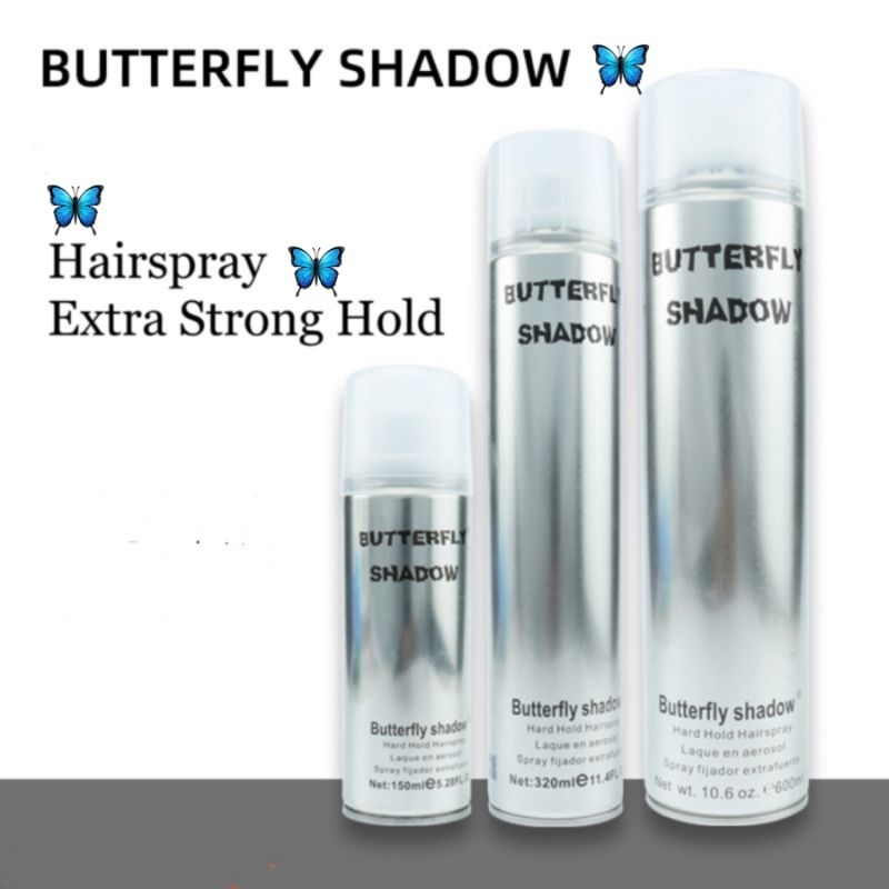 BUTTERFLY SHADOW Strong Hold Hair Spray Aerosol Hair Styling Hair Wax ...