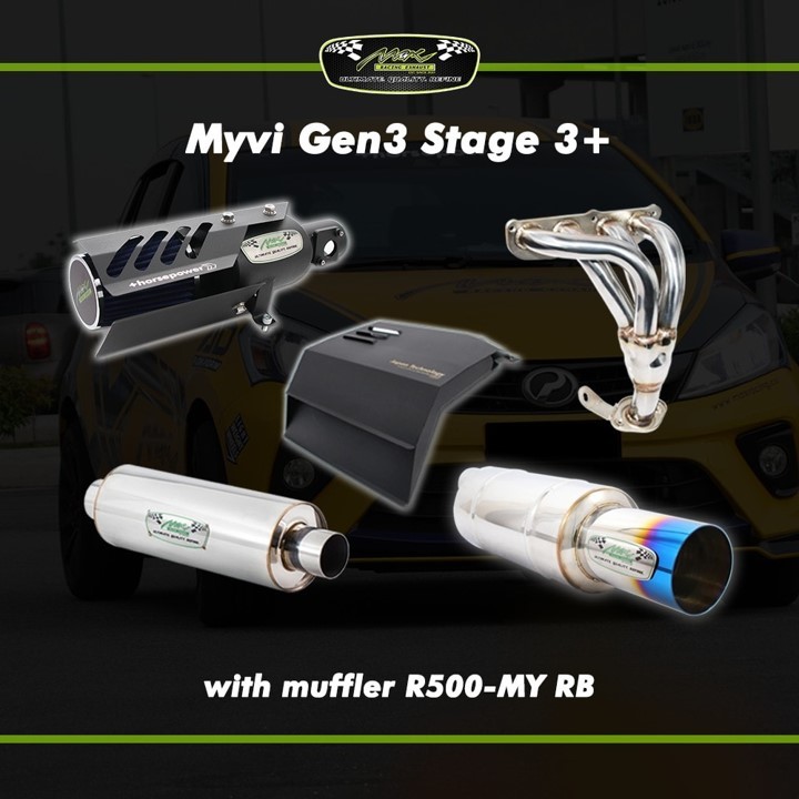 Myvi Gen 3 Stage 3 Plus Sport Single Exhaust Upgrade Package | Shopee ...
