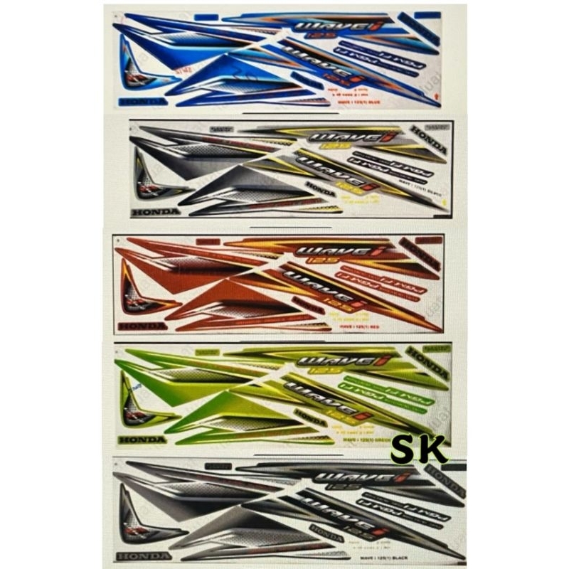 HONDA WAVE125i WAVE 125i (1) STRIPE BODY STICKER STIKER (READY STOCK ...