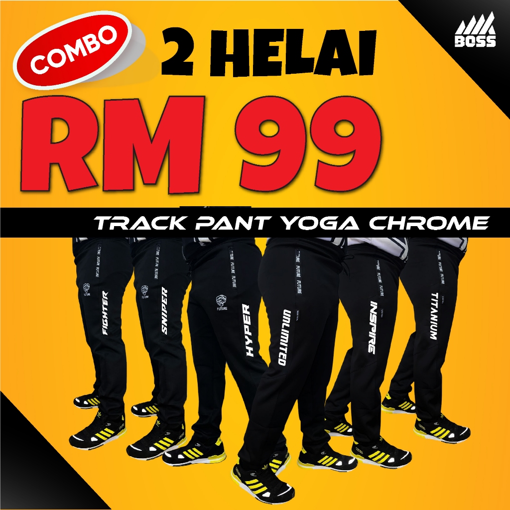 YOGA FUTURE TRACKPANTS CHROME REFLECT UNISEX M-10XL | Shopee Malaysia