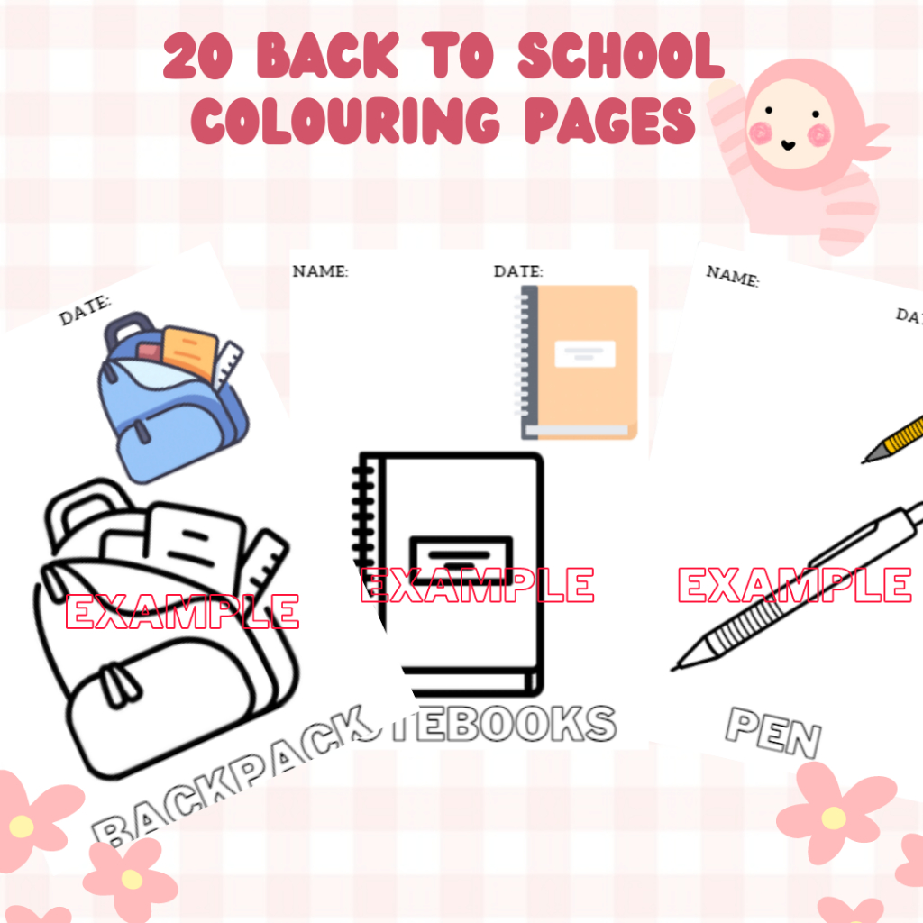[PDF/SOFTCOPY] 20 School Coloring Pages For Kids Adult Coloring ...
