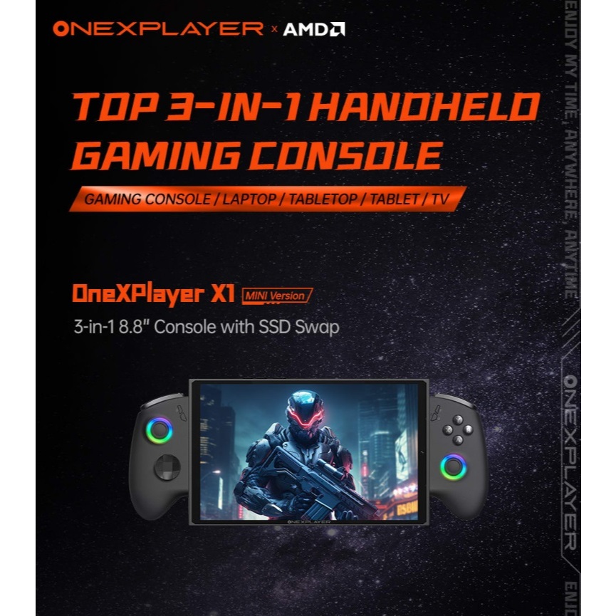 ONEXPLAYER X1 Mini 2025 Ai9 HX370 64GB 8.8" 144Hz 2.5K Harman Speakers ...