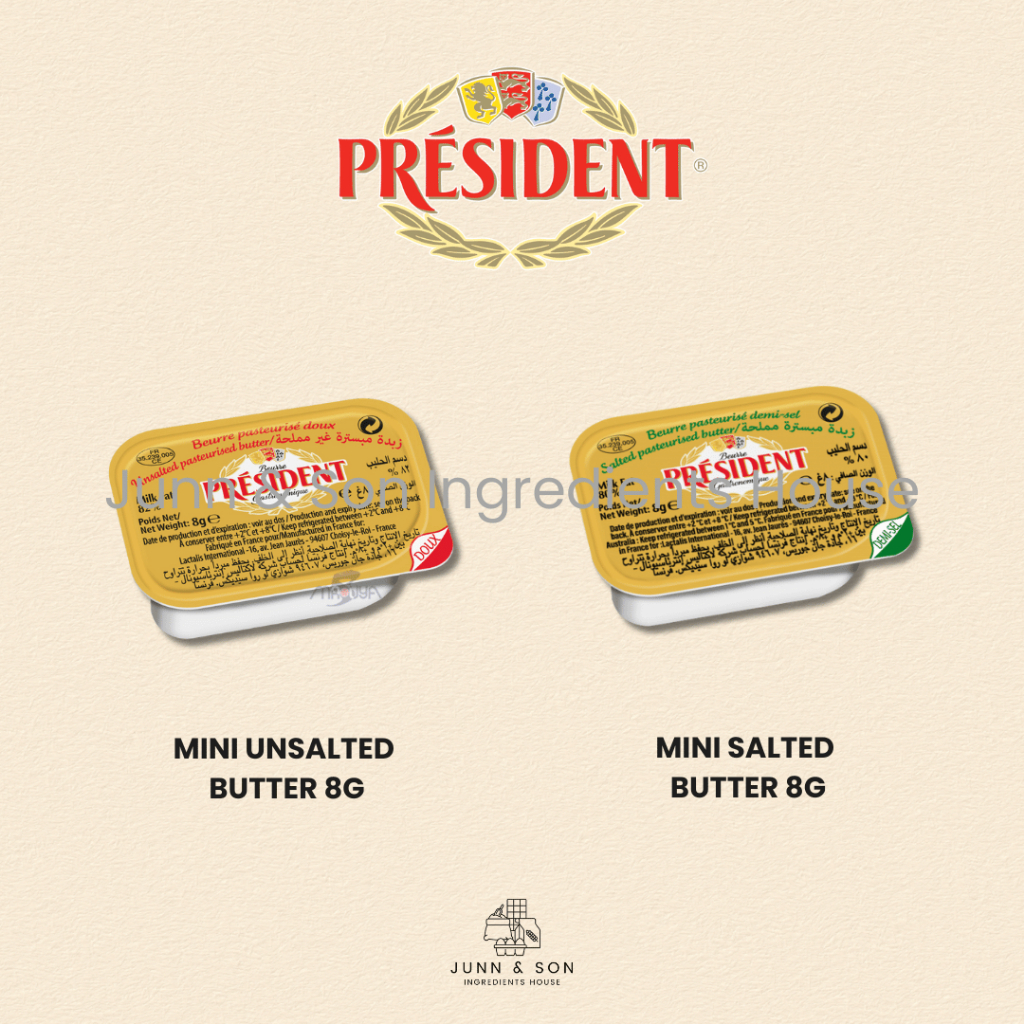President Mini Butter 8g (Salted / Unsalted) 10s - Baking Use | Shopee ...