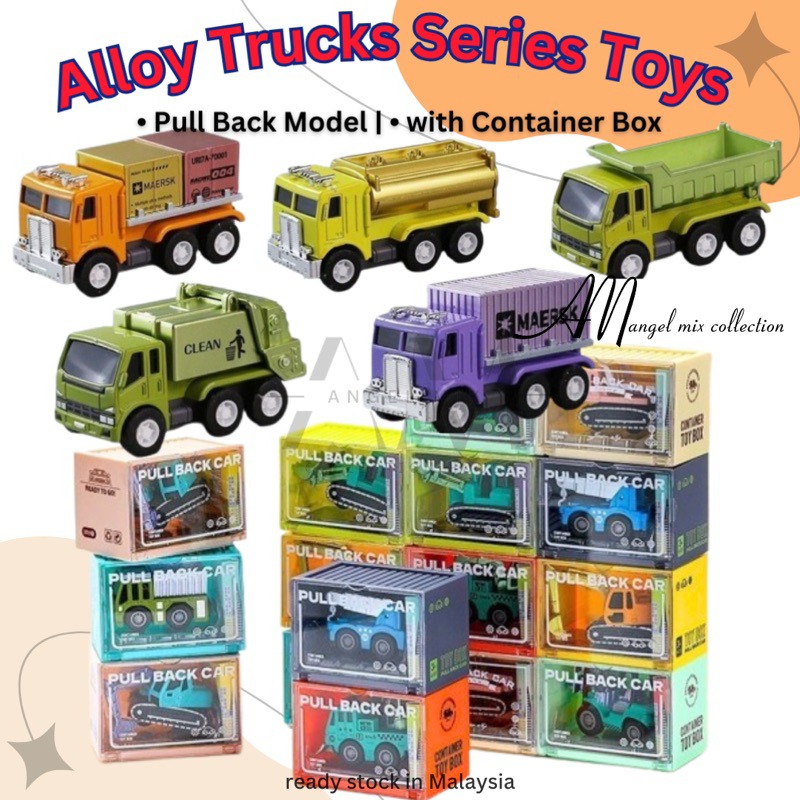 Ready Stock !!! Alloy Engineering Children 's Car Diecast Pull Back ...