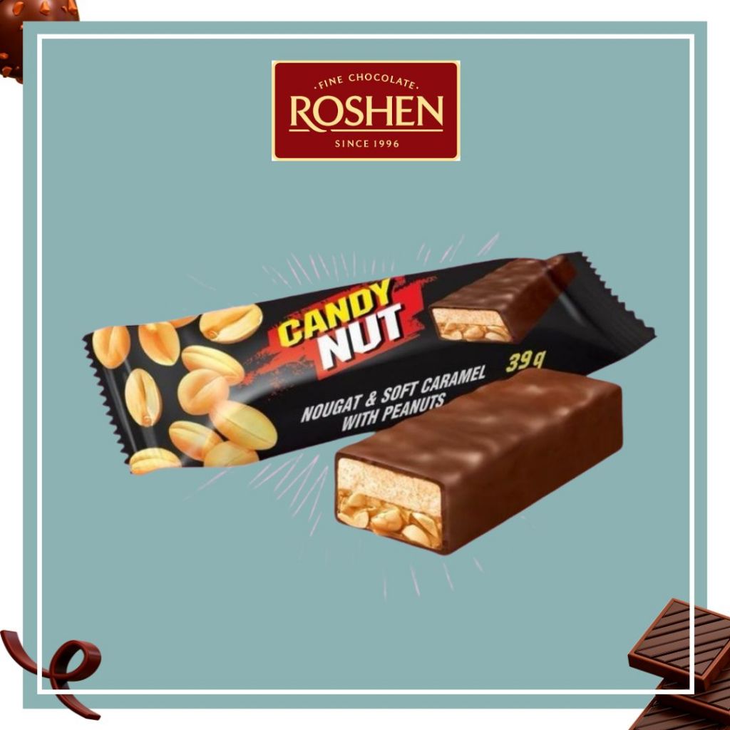 Roshen Chocolate Candy Nut Nougat and Soft Caramel With Peanuts 500g ...