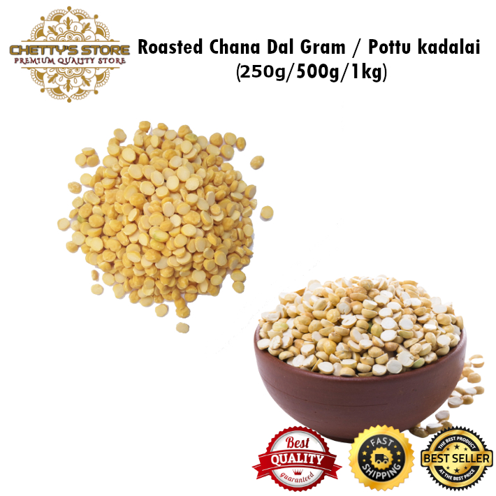 Roasted Chana dal Gram / Pottukadalai / Pottu kadalai / Kacang Kuda Dal ...