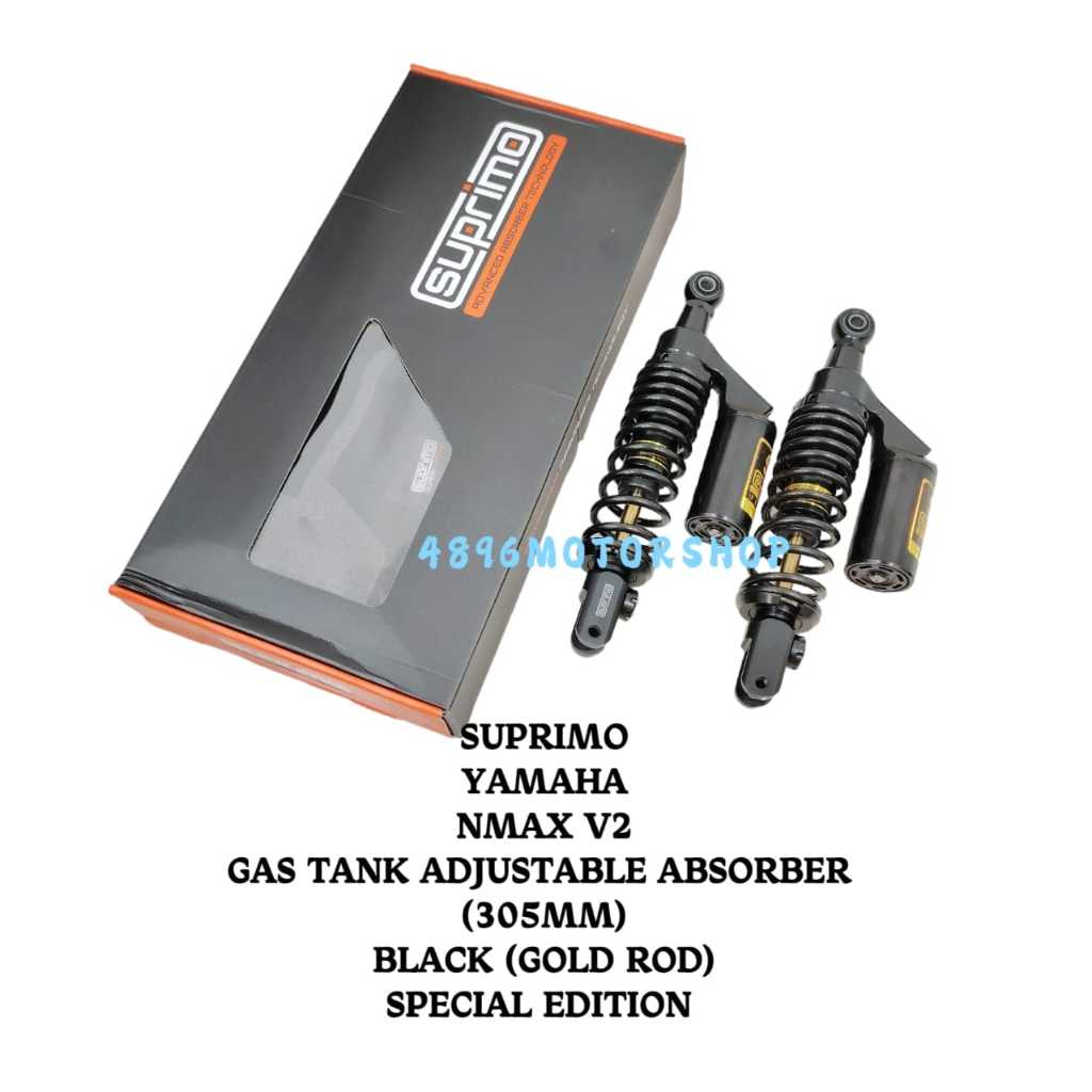 SUPRIMO APIDO YAMAHA NMAX V2 N-MAX 305MM GAS TANK ADJUSTABLE REAR ...