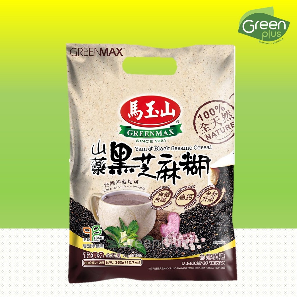 GM Yam & Black Sesame Cereal Powdered Beverages 马玉山山药黑芝麻糊 30g x 12's ...