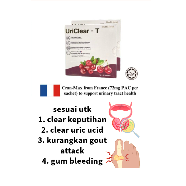 HEALTH SECRET UriClear-T [High Dose Cranberry Extract, Tart Cherry ...