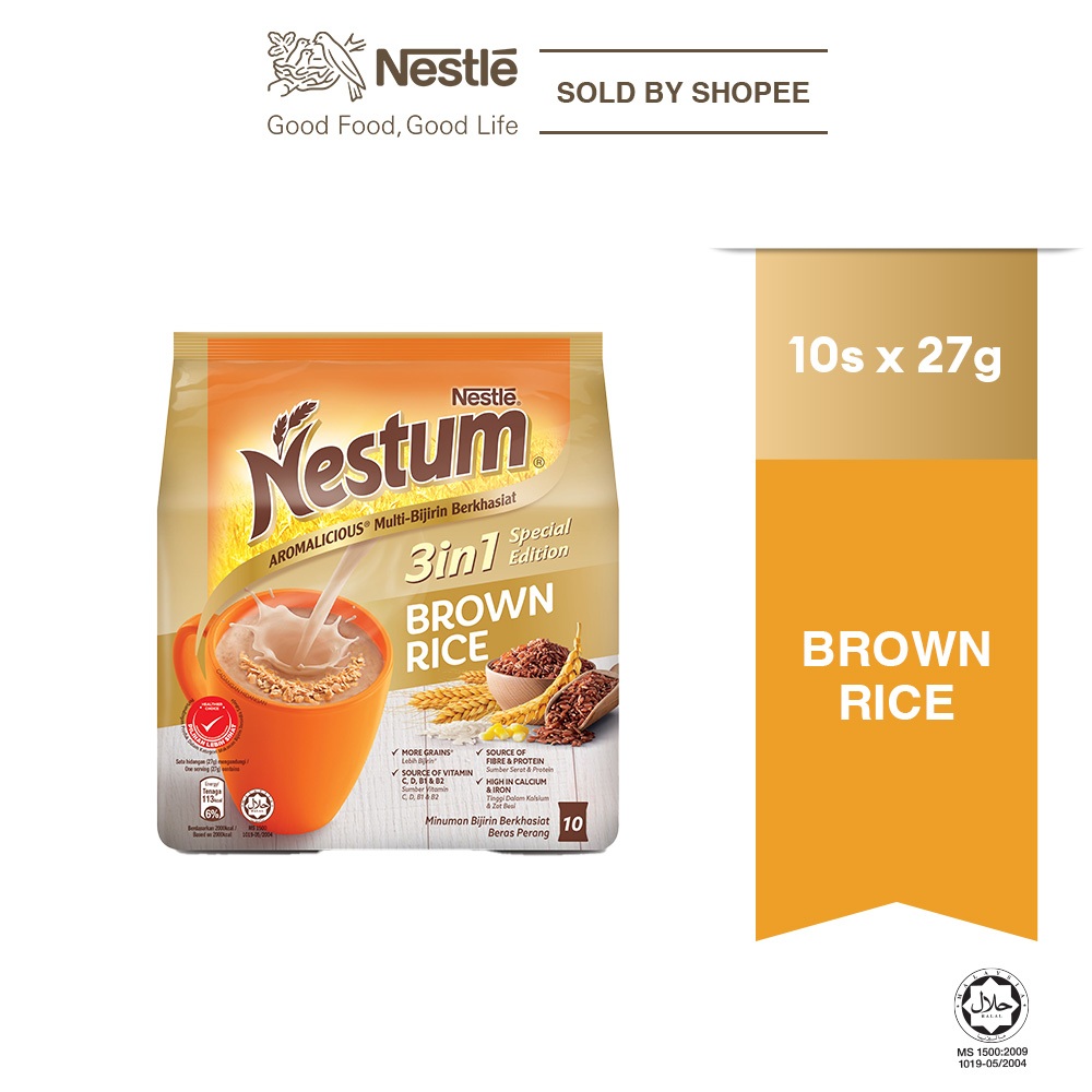 NESTUM 3in1 Brown Rice 27g x 10s (Halal) | Shopee Malaysia