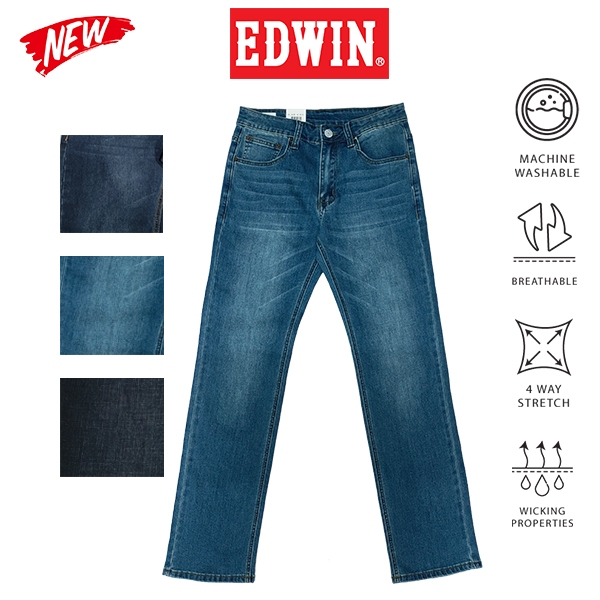 EDWIN 505 MEN'S STRETCHABLE JEANS STRAIGHT CUT-NORMAL RISE 770527 ...