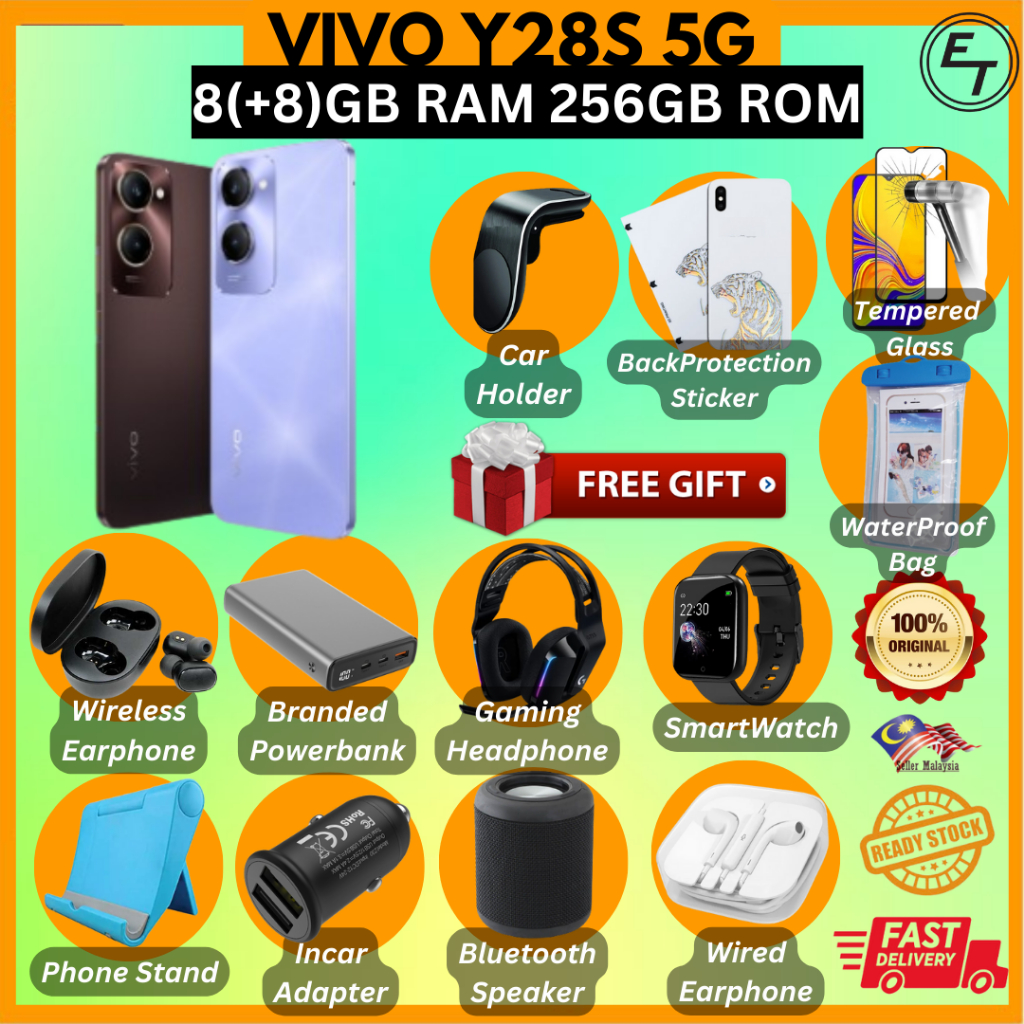 🔥VIVO Y28S 5G🔥【8(+8)RAM 256GB ROM】🎁Free Gift 🎁 MySet🔥NEW MODEL🔥 ...
