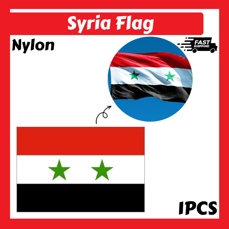 Syria National Flag / 3x5ft 90x150cm / Syria Flag / Bendera Negara ...