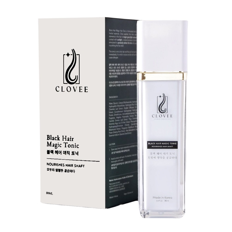 CLOVEE Black Hair Magic Tonic Natural Direct Apply No Rinse | Shopee ...