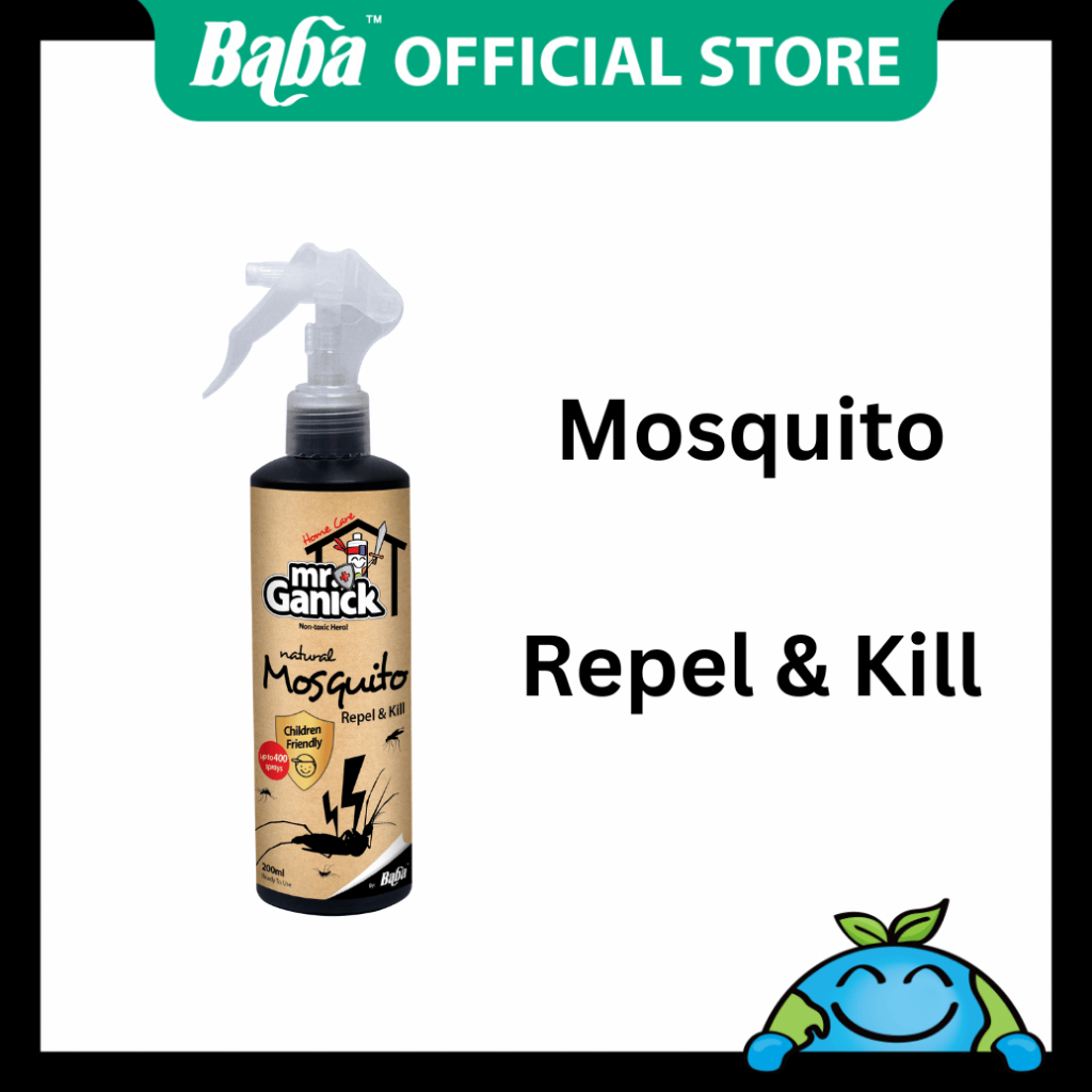 Ready Stock | Baba Mr Ganick Natural Mosquito Repel & Kill (200ml ...