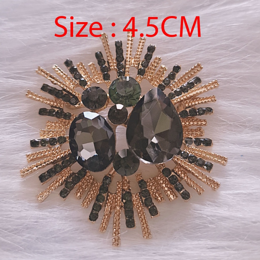 High-end Korean Rhinestones Brooch Pin Tudung Muslima Hijab Pin ...