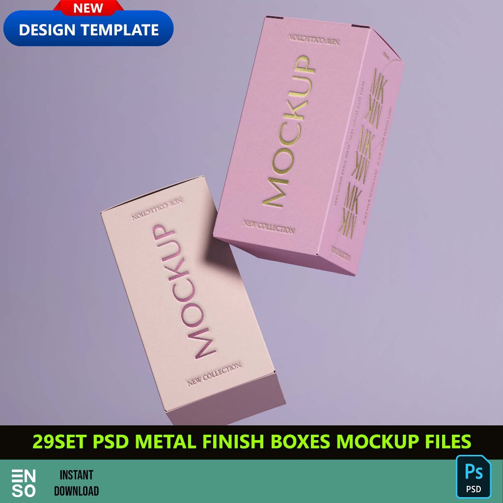 29-Set PSD Metal Finish Boxes Mockup Files | PHOTOSHOP Editable Mockup ...