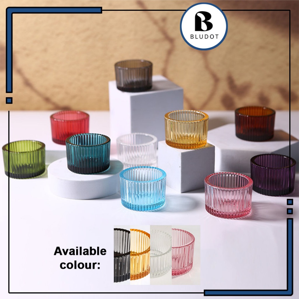 [1 PCS] CANDLE GLASS HOLDER TEALIGHT HOLDER GLASS CANDLE HOLDER BEKAS ...